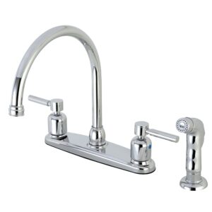 kingston brass fb791dlsp concord 8" centerset kitchen faucet, polished chrome