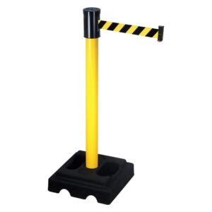 barrier post with belt, 40 in. h, 15 ft. l