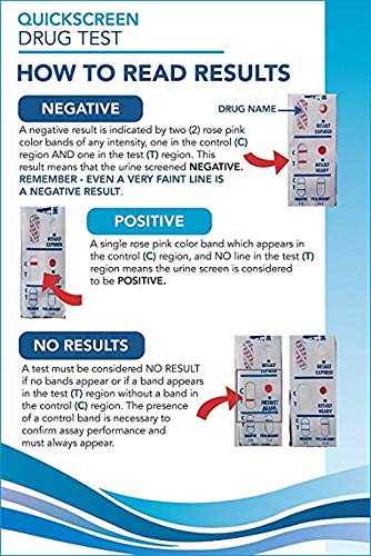 QuickScreen Single Panel Amphetamine Drug Test, 25