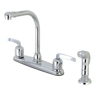 kingston brass fb751eflsp centurion 8" centerset kitchen faucet, polished chrome