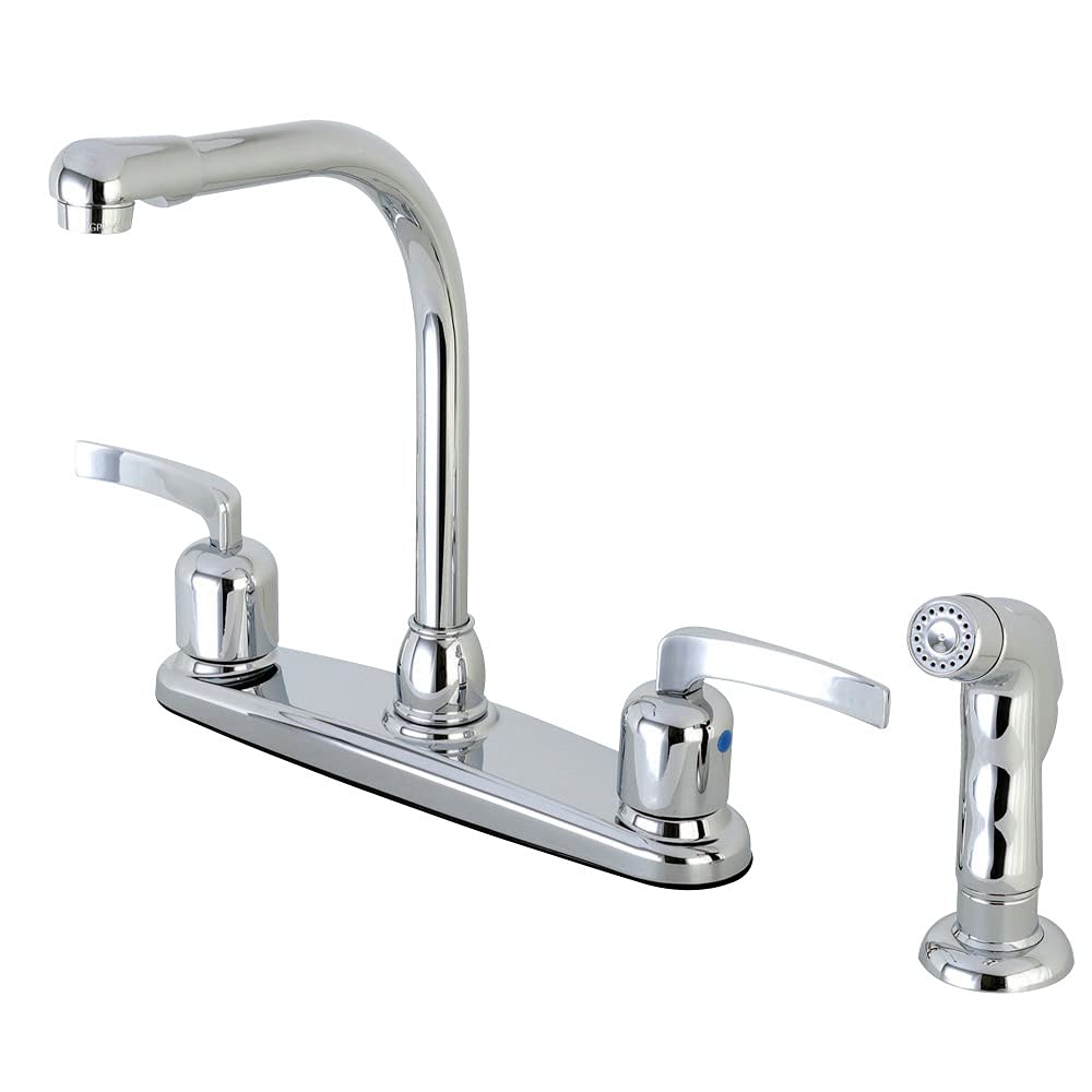 Kingston Brass FB751EFLSP Centurion 8" Centerset Kitchen Faucet, Polished Chrome