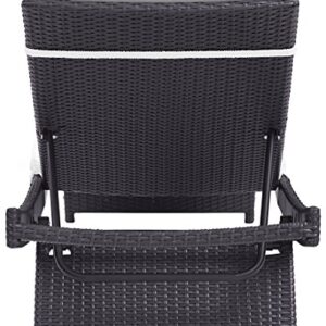 Crosley Furniture Biscayne Reclining Wicker Outdoor Chaise Lounge Chair for Patio, Deck, Backyard, Poolside, White