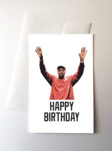 2 pack - kanye west yeezy birthday cards (4.25x5.5 inch)