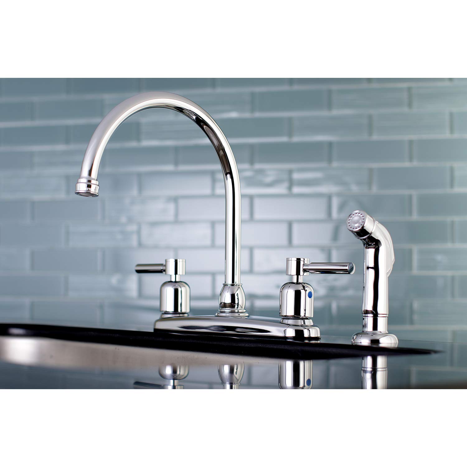 Kingston Brass FB791DLSP Concord 8" Centerset Kitchen Faucet, Polished Chrome