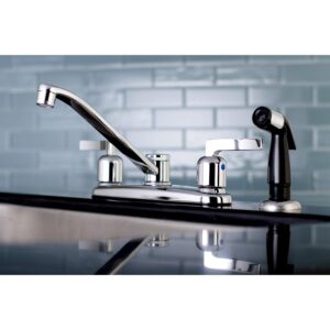 Kingston Brass FB112EFL Centurion 8" Centerset Kitchen Faucet, Polished Chrome