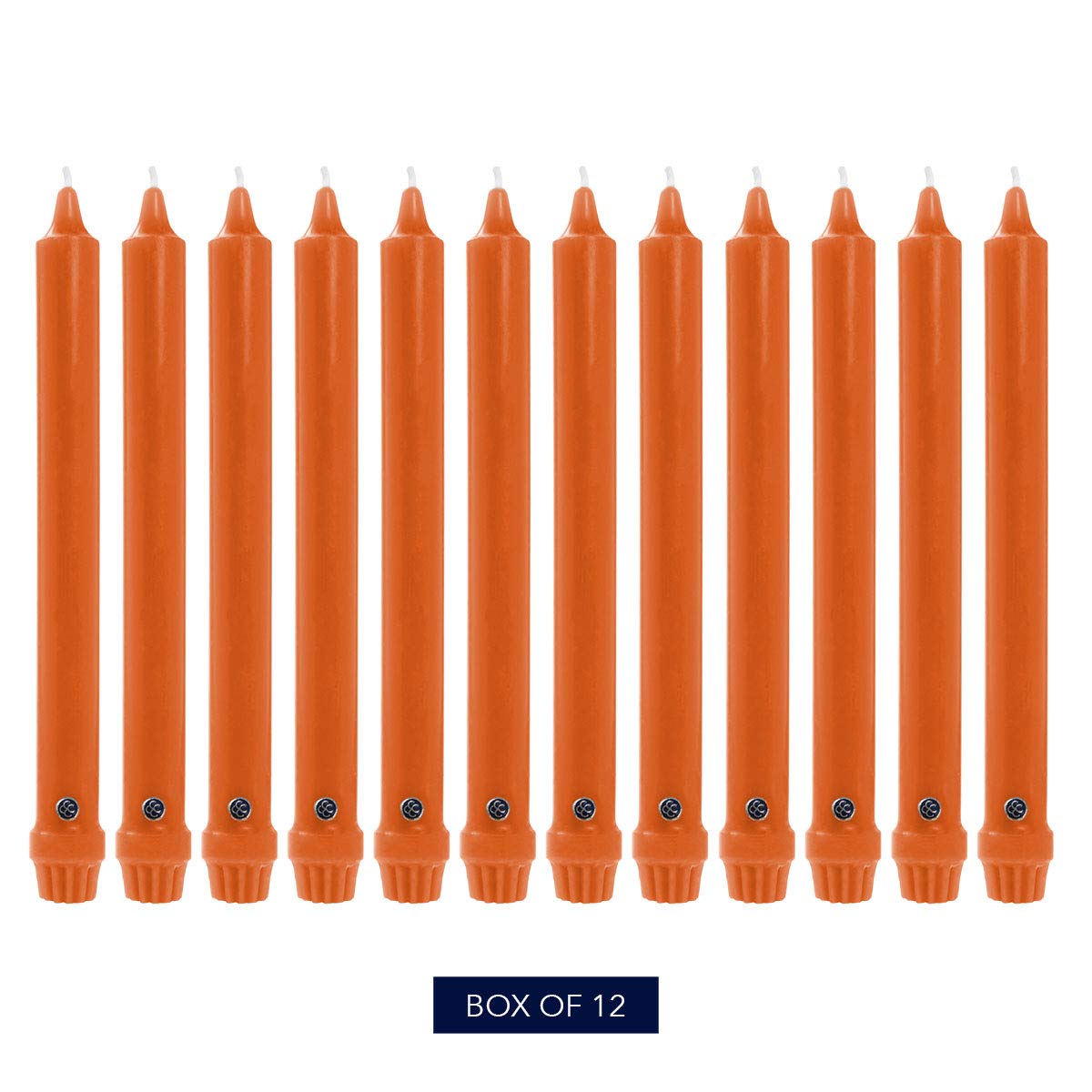 Colonial Candle Classic Taper Candle, 12 Inch, Pumpkin, pack of 12