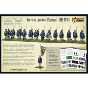 Warlord Black Powder Prussian Landwehr Regiment Napoleonic War 1813-1815 Tabletop Miniatures - Plastic Paintable Miniature 1700-1900 Soldiers Set, Table Top 28mm Military Minifigures for Adults