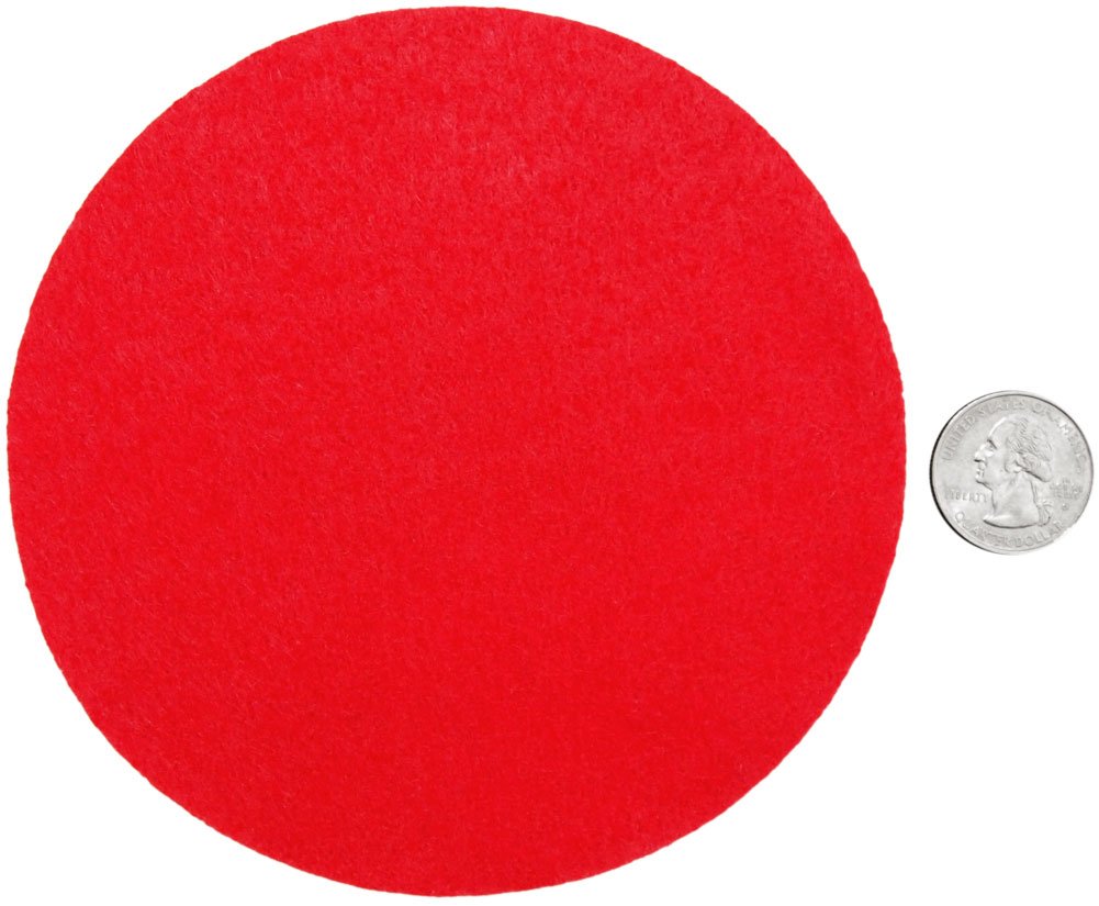 Playfully Ever After 5 Inch Red 15pc Stiff Felt Circles