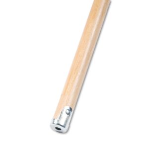 boardwalk 834 lie-flat screw-in mop handle, lacquered wood, 1 1/8-inch dia. x 60-inch l, natural