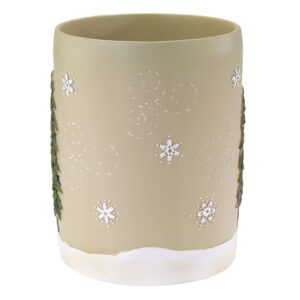 Avanti Linens - Wastebasket, Resin Bathroom Accessories, Christmas Decorations (Snowmen Gathering Collection)