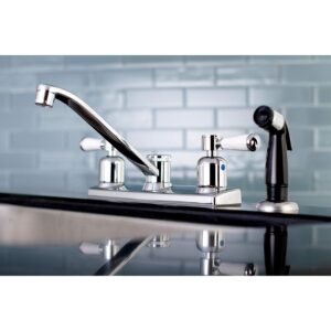 Kingston Brass FB122DPL Paris 8" Centerset Kitchen Faucet, Polished Chrome