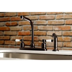 Kingston Brass FB755DPLSP Paris 8" Centerset Kitchen Faucet, Oil Rubbed Bronze