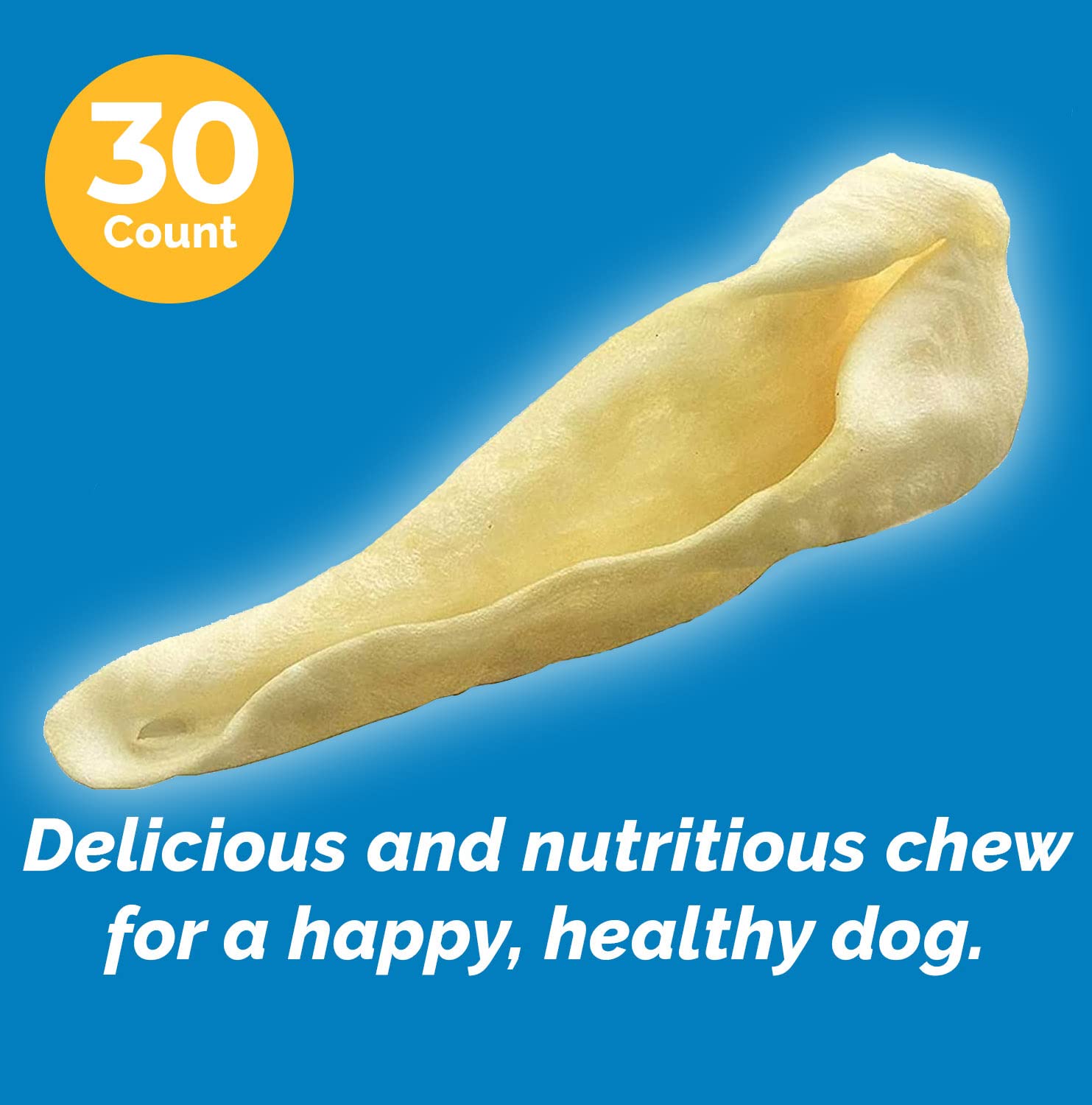 123 Treats - Lamb Ear Dog Chews (30 Count) - from All Natural Free Range Lambs - Quality Ears for Dogs