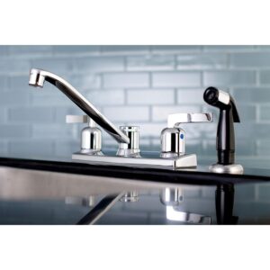 Kingston Brass FB122EFL Centurion 8" Centerset Kitchen Faucet, Polished Chrome