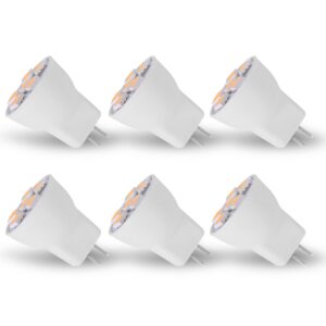 MR8 Light Bulb LED Replacement for Mini Halogen Recessed Lamps 12 Volt 1" Diameter GU4 RV Boat Camper Yacht Train Motor Home Interior Tiny House Ship Van Truck Sprinter Lighting - Cool White - 6 Pack