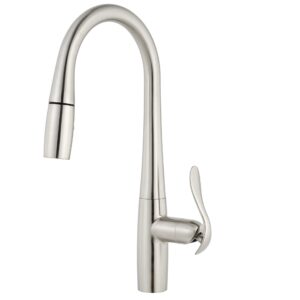 Gerber D454411SS Selene Single Handle Pull-Down Kitchen Faucet with Snapback Retraction, D454411SS, Stainless Steel