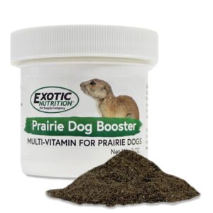 exotic nutrition prairie dog booster (2 oz.) - complete multivitamin - powdered vitamin & mineral supplement for pet prairie dogs