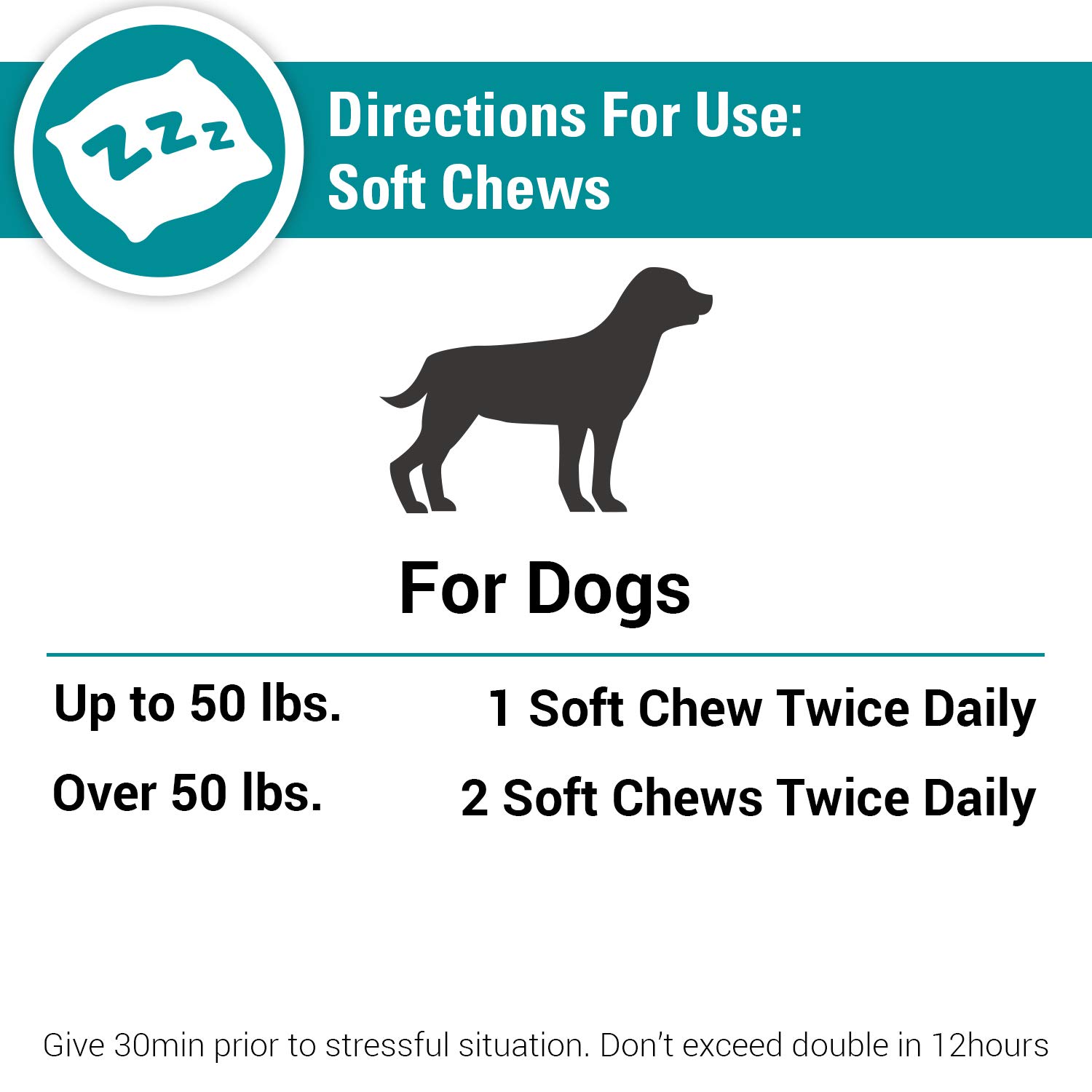 Vet Classics Anxiety & Stress Dog Supplement – Helps Reduce Dog Stress – Includes Botanicals for Calming Dog Behavior, Pet Nervousness – Melatonin, Chamomile, Ginkgo Biloba – Soft Chews 120 Ct.