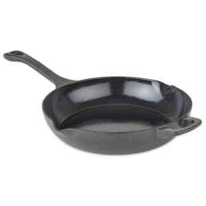 viking culinary cast iron nonstick chef pan, 10.5 inch, ergonomic stay-cool handle, grill, oven safe, works on all cooktops including induction