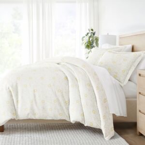 linen market white duvet cover queen size - experience hotel-like comfort with unparalleled softness, exquisite prints & solid colors for a dreamy bedroom - queen duvet cover set with 2 pillow shams