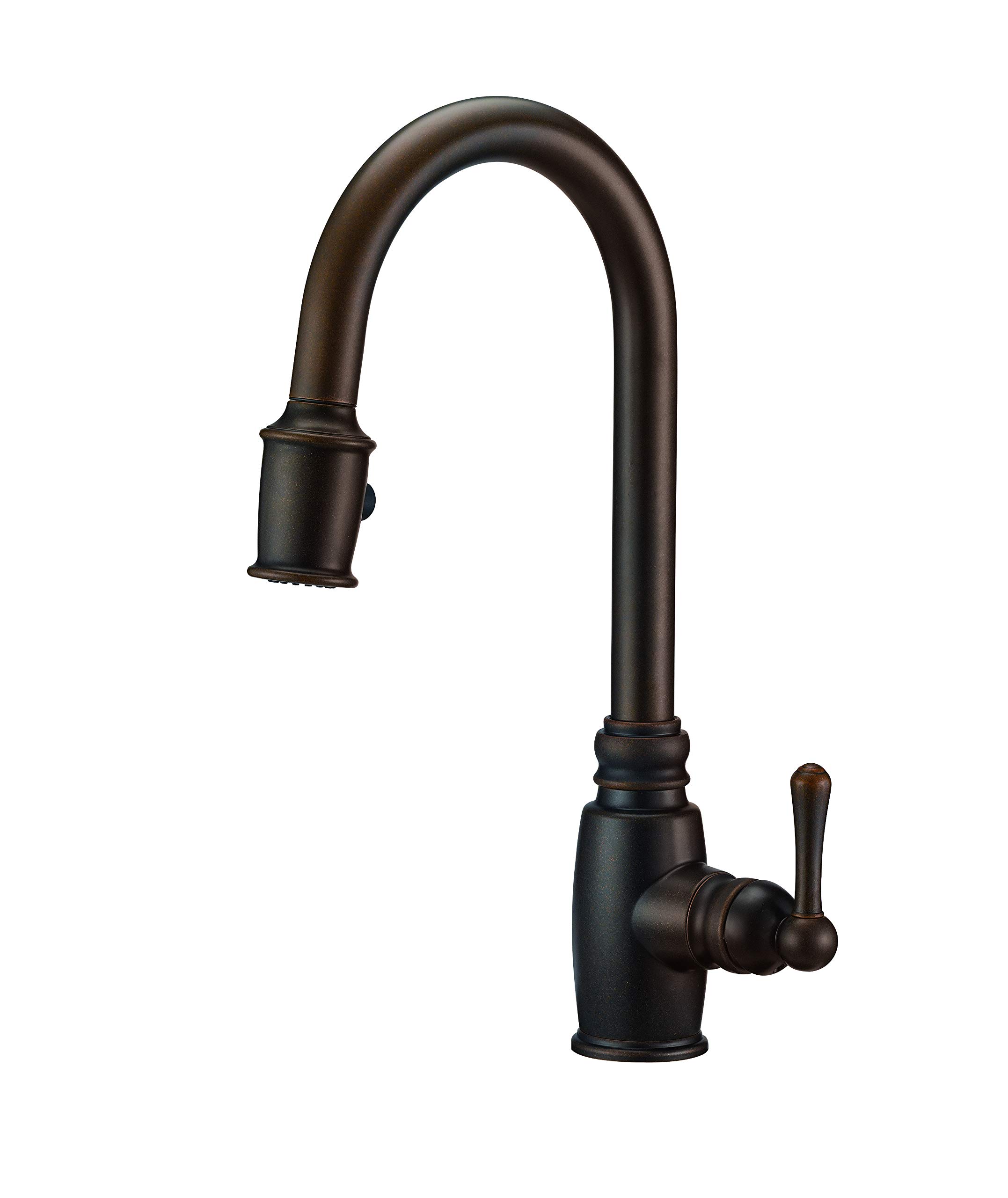 Danze D455557BR Opulence Single Handle Pull-Down Kitchen Faucet with SnapBack Retraction, Tumbled Bronze