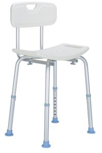 oasisspace shower chair with back, heavy duty adjustable shower seat stool - medical tool free anti-slip bathtub seat bench lightweight and durable for elderly, senior, handicap, disabled