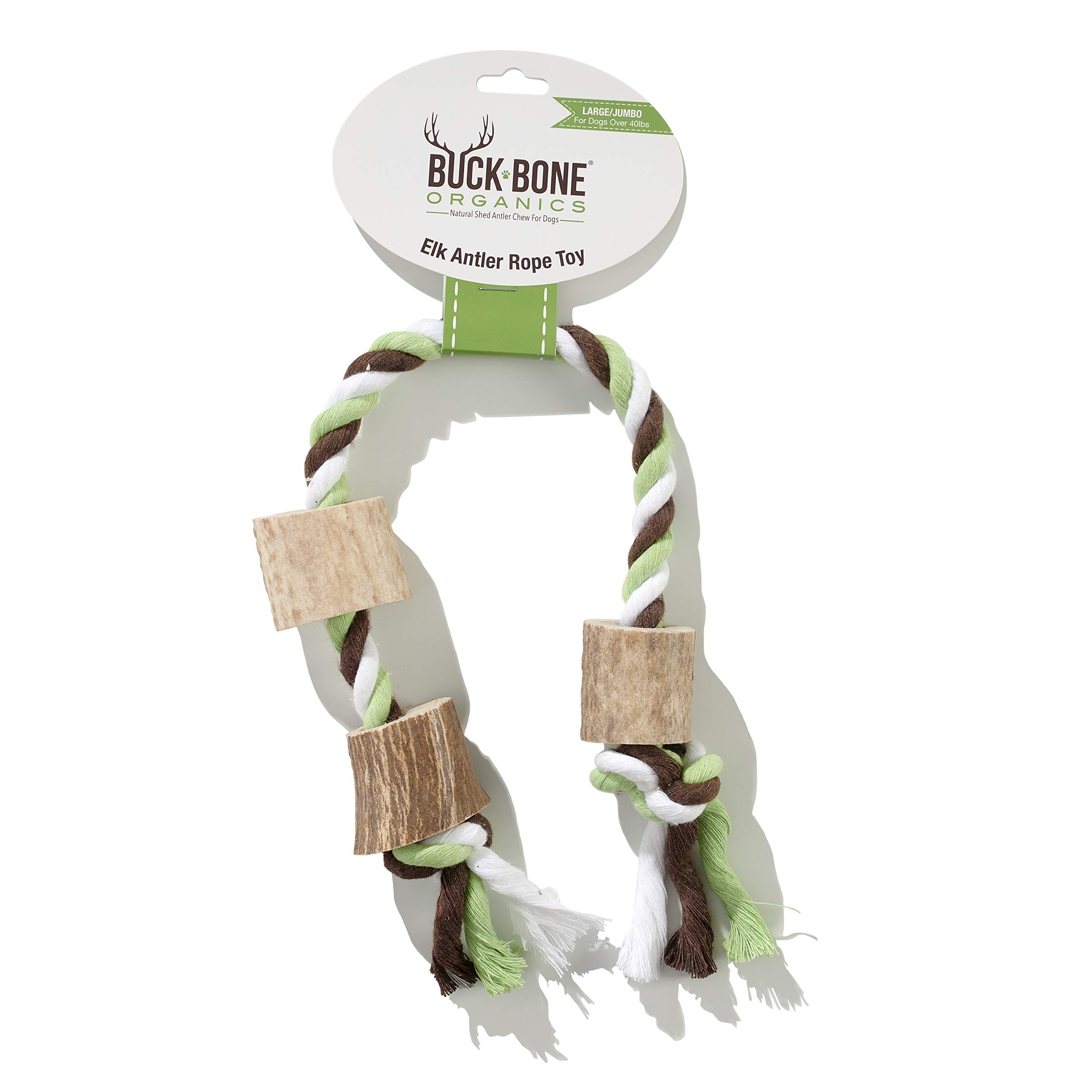 Buck Bone Organics Elk Antler Cotton Rope Chew Toy (Large/Jumbo)