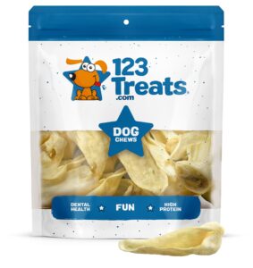 123 treats - lamb ear dog chews (30 count) - from all natural free range lambs - quality ears for dogs