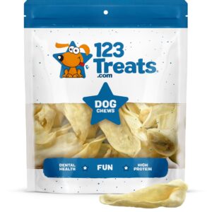 123 Treats - Lamb Ear Dog Chews (30 Count) - from All Natural Free Range Lambs - Quality Ears for Dogs