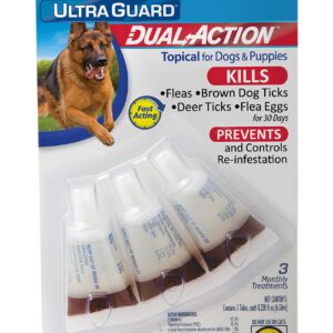 Hartz UltraGuard Dual Action Topical Flea & Tick Treatment for Dogs and Puppies - 61-150lbs, 3 Monthly Treatments