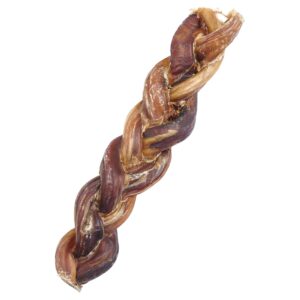 EcoKind Pet Treats - Braided Bully Sticks For Dogs - All Natural Dog Chew Stick Variety Pack - Healthy, Odor Free, Safe & Delicious Puppy Dental Chews - No Preservatives - 6" 1 lb Bag