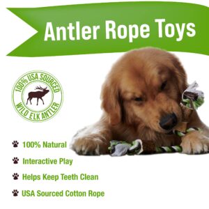 Buck Bone Organics Elk Antler Cotton Rope Chew Toy (Large/Jumbo)