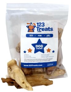 123 treats lamb ear dog chews treat - from free range lambs | all natural premium dog treats for your dog (10 count)