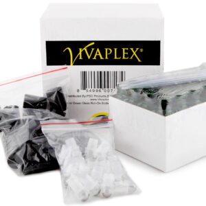 Vivaplex, 24, Green, 10 ml Glass Roll-on Bottles with Stainless Steel Roller Balls - 3-3 ml Droppers included