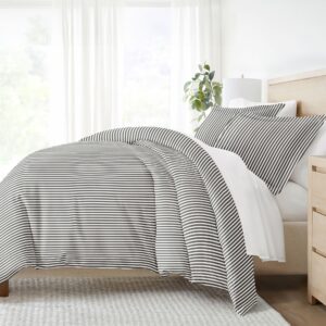 linen market twin duvet cover (gray) - experience hotel-like comfort with unparalleled softness, exquisite prints & solid colors for a dreamy bedroom –duvet cover twin set with 1 pillow sham