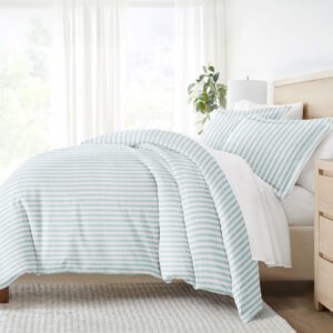 linen market duvet cover queen (light blue) - experience hotel-like comfort with unparalleled softness, exquisite prints & solid colors for a dreamy bedroom - queen duvet cover set with 2 pillow shams