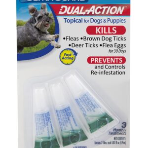 Hartz UltraGuard Dual Action Flea & Tick Topical Dog Treatment and Flea and Tick Prevention, 3 Months, 5-14 Pound Dogs(pack of 3)