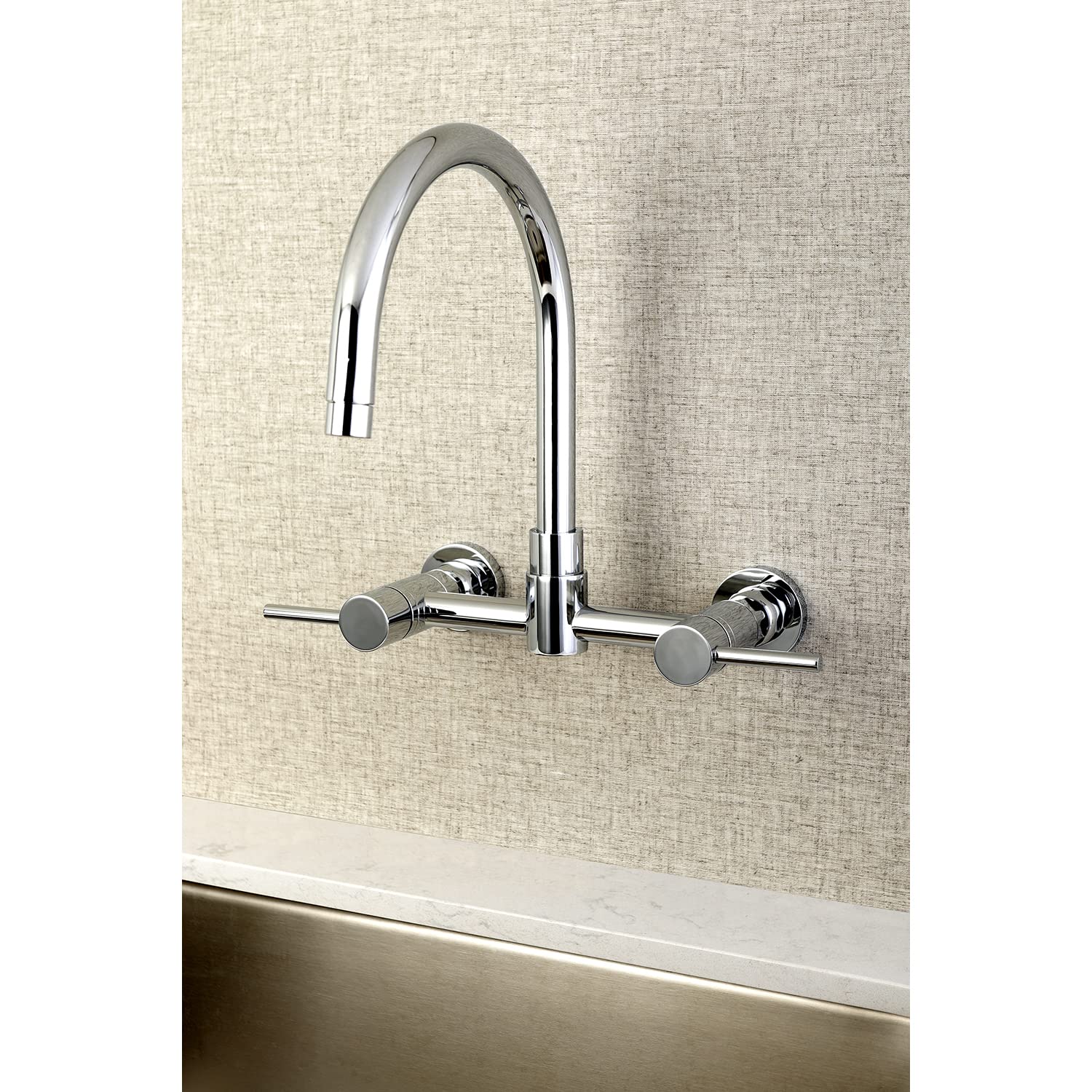 Kingston Brass KS8171DL Concord Kitchen Faucet, Polished Chrome