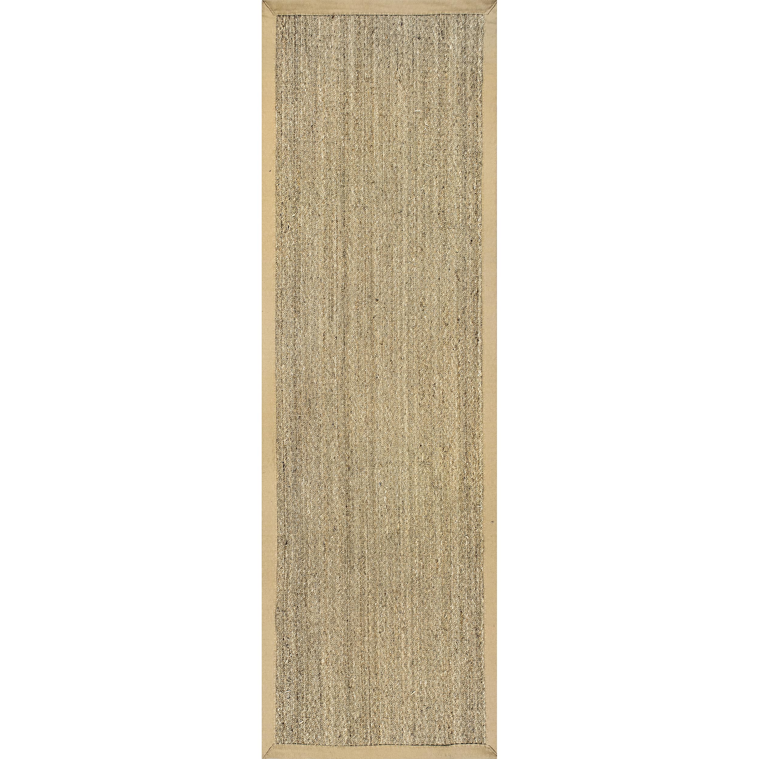 nuLOOM Elijah Seagrass Natural Runner Rug, 2' 6" x 10', Beige