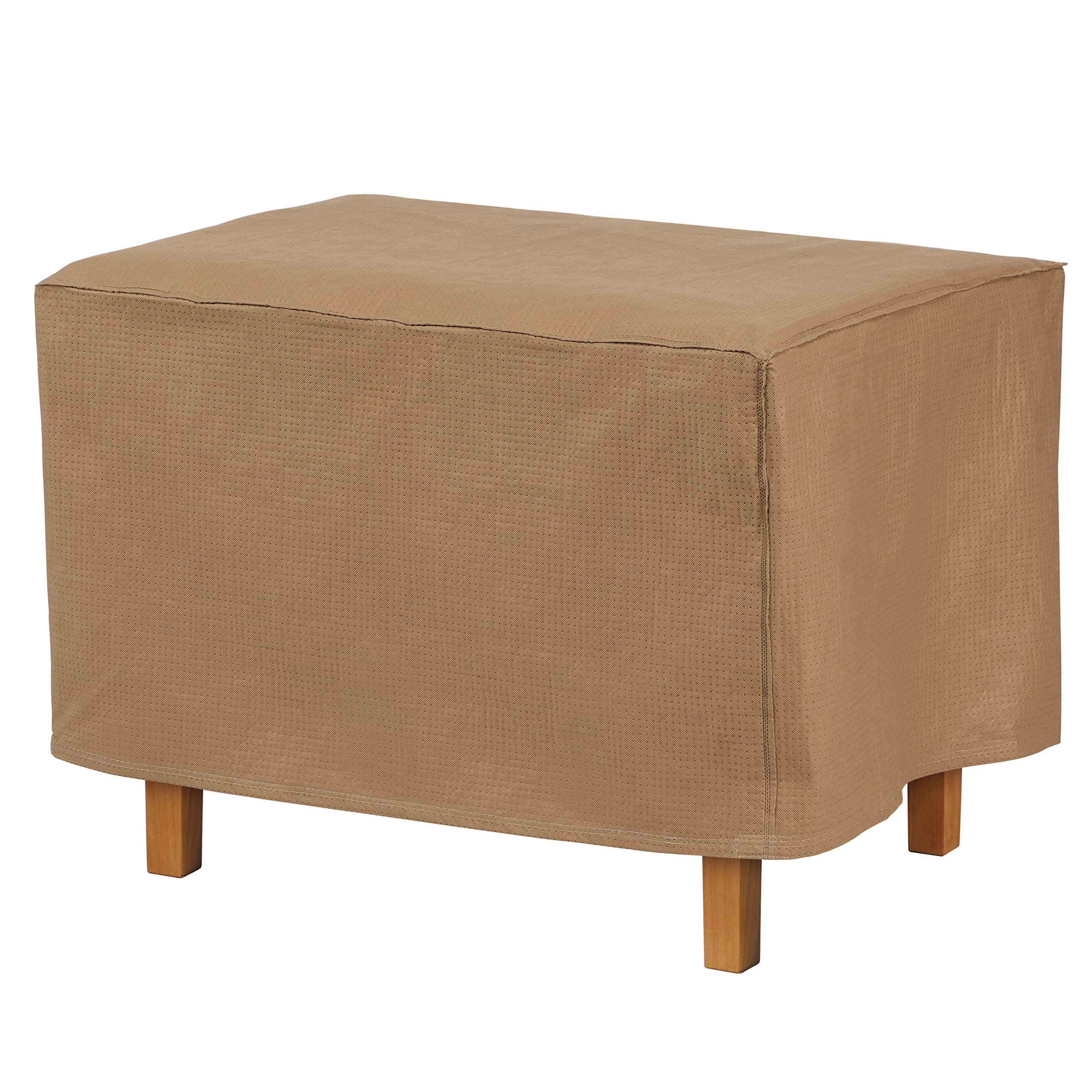 Duck Covers Essential Water-Resistant 52 Inch Rectangular Ottoman/Side Table Cover, Outdoor Ottoman Cover