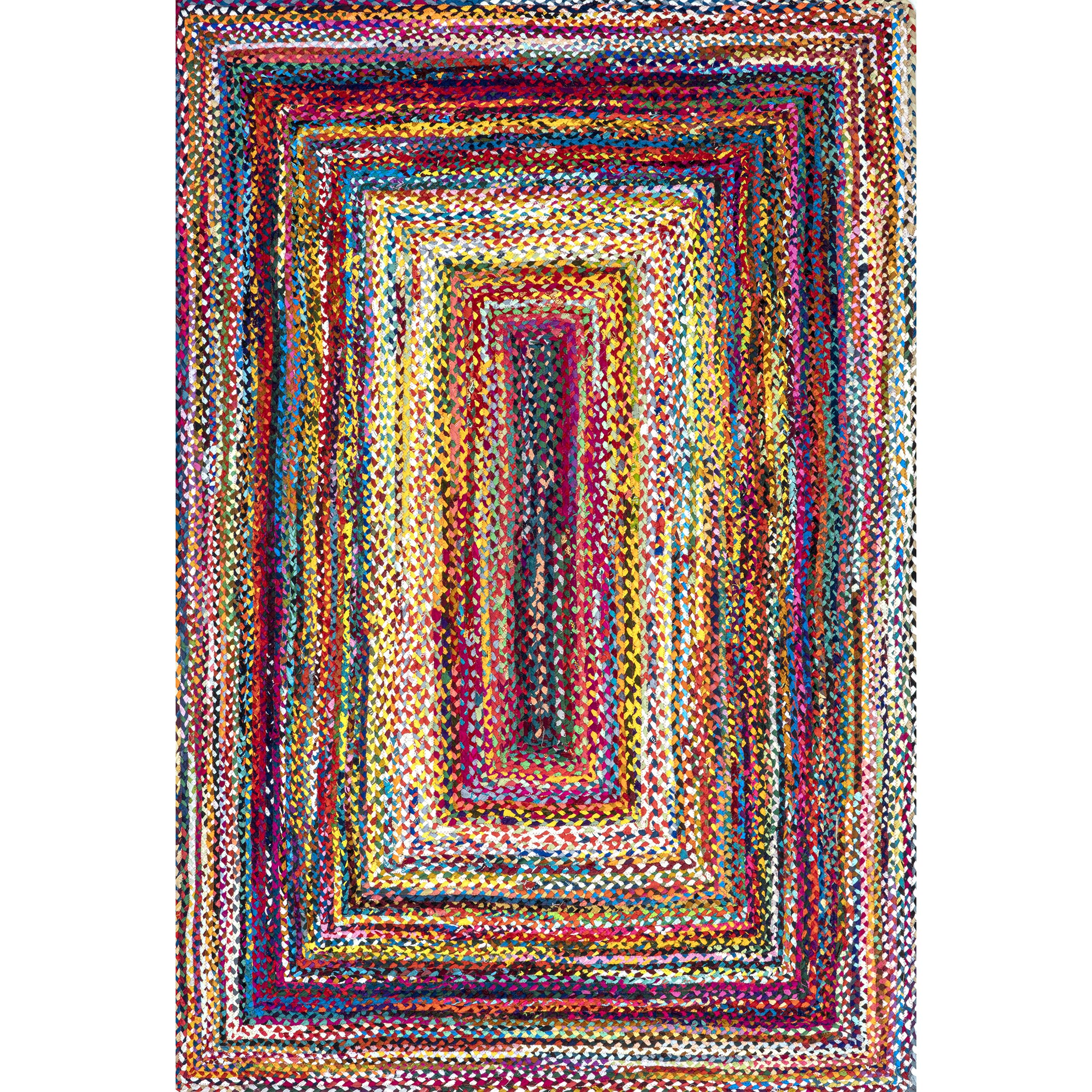 nuLOOM Tammara Bohemian Hand Braided Area Rug, 6x9, Multi