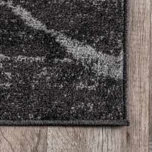 nuLOOM 7x9 Thigpen Contemporary Area Rug, Charcoal, Abstract Lines, Non-Slip Backing, Stain Resistant, For Bedroom, Dining Room, Living Room, Hallway, Office, Kitchen, Entryway