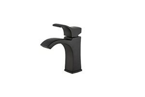 pfister venturi bathroom sink faucet, single handle, single hole or 3-hole, matte black finish, lf042vnbb