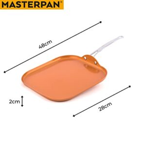 MasterPan Copper tone 11-inch Ceramic Non-stick Griddle pan