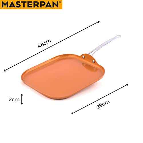 MasterPan Copper tone 11-inch Ceramic Non-stick Griddle pan