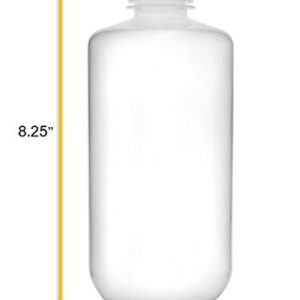 EISCO Reagent Bottle, 1000ml - Narrow Mouth with Screw Cap - Polypropylene - Translucent