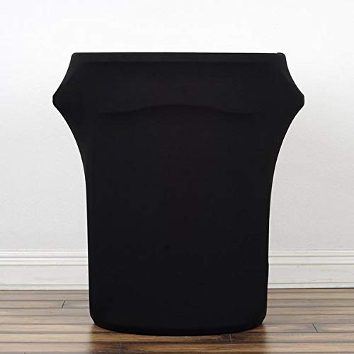 Balsa Circle 24-40 gallons Black Stretchable Spandex Round Waste Trash Bin Container Cover Wedding Party Fundraiser Decorations