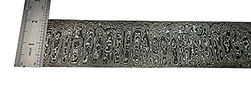 Poshland PLB-2091, CUSTOM HANDMADE DAMASCUS STEEL BILLET/BLANK BLADE MAKING BAR (Ladder Pattern)