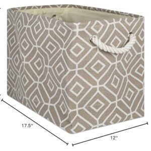 DII Collapsible Polyester Storage Bin, Stained Glass, Stone, Large Rectangle