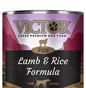 Victor Super Premium Dog Food – Lamb and Rice Formula Pâté – Canned Wet Adult Dog and Puppy Food - All Breed Sizes, 12 x 13.2 oz Cans